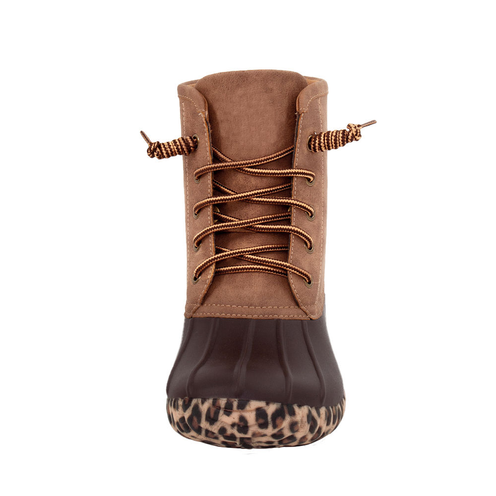 Personalized Leopard Bottom Print Duck Boots - Marleylilly