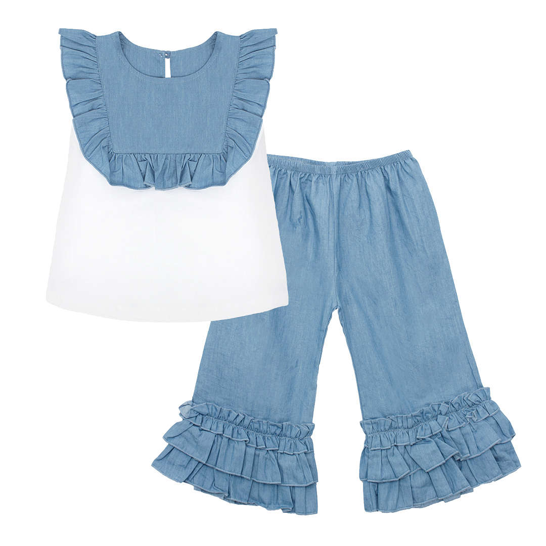 Marleylilly Kids | Personalized Ruffle Top & Pants Set
