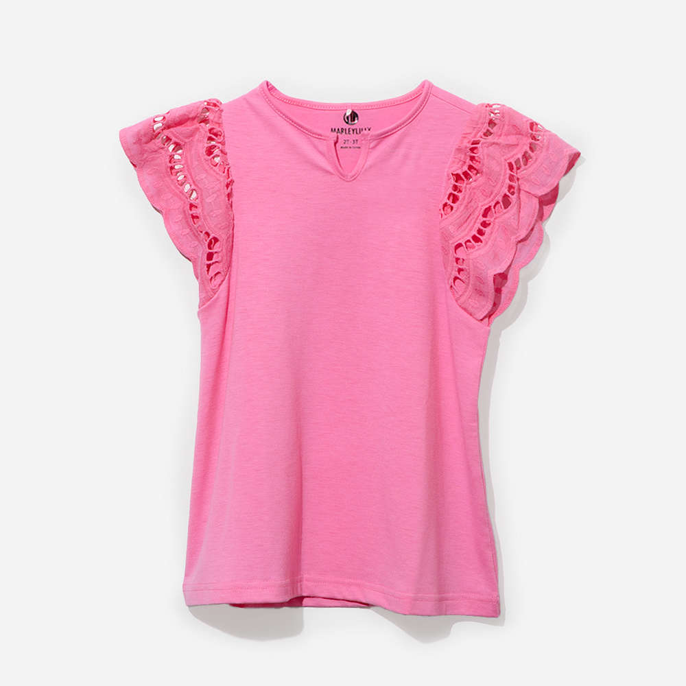 Personalized Girls Flutter Sleeve Dress | Marleylilly