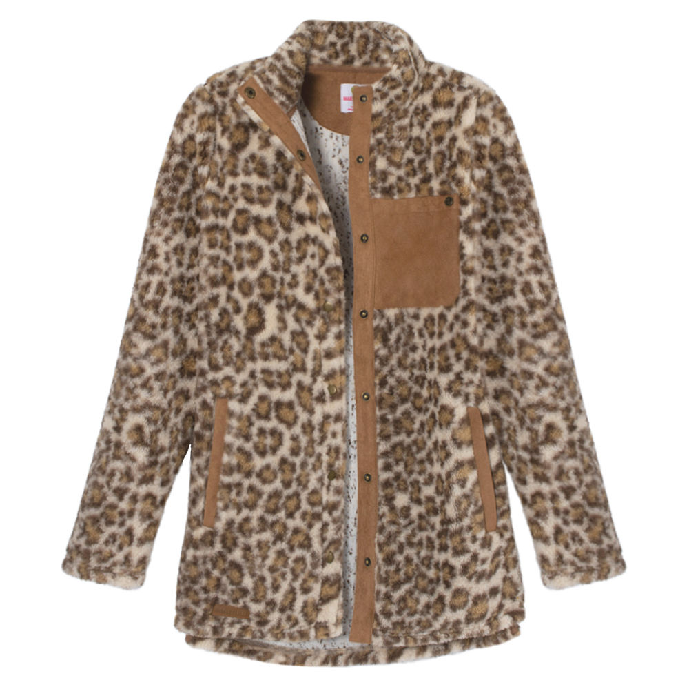 Personalized Cheetah Accent Sherpa Jacket - From Marleylilly