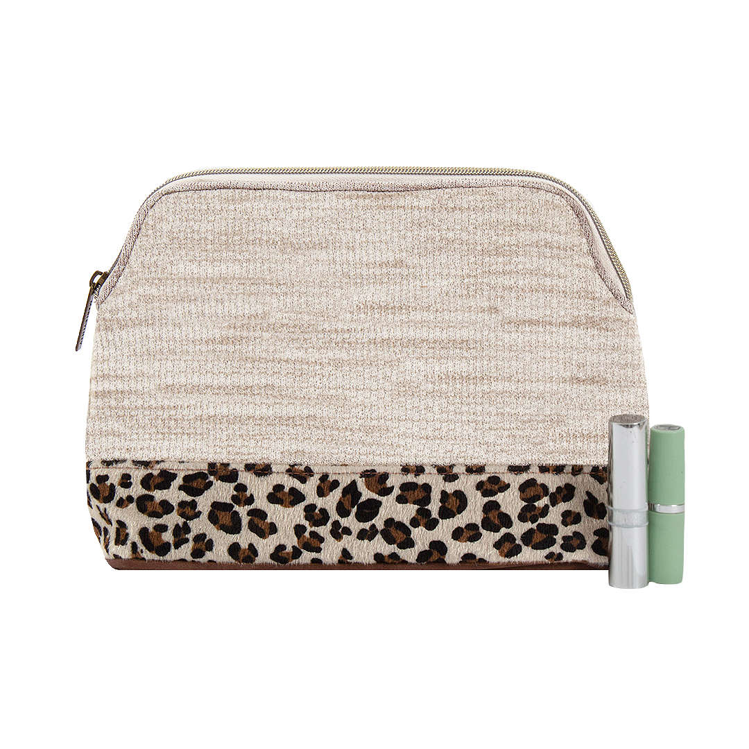 Monogrammed Leopard Makeup Bag - Marleylilly