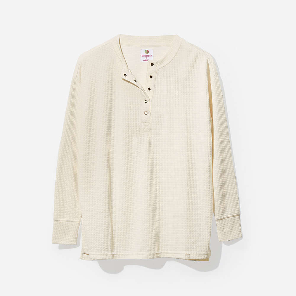 Personalized Waffle Henley Tunic