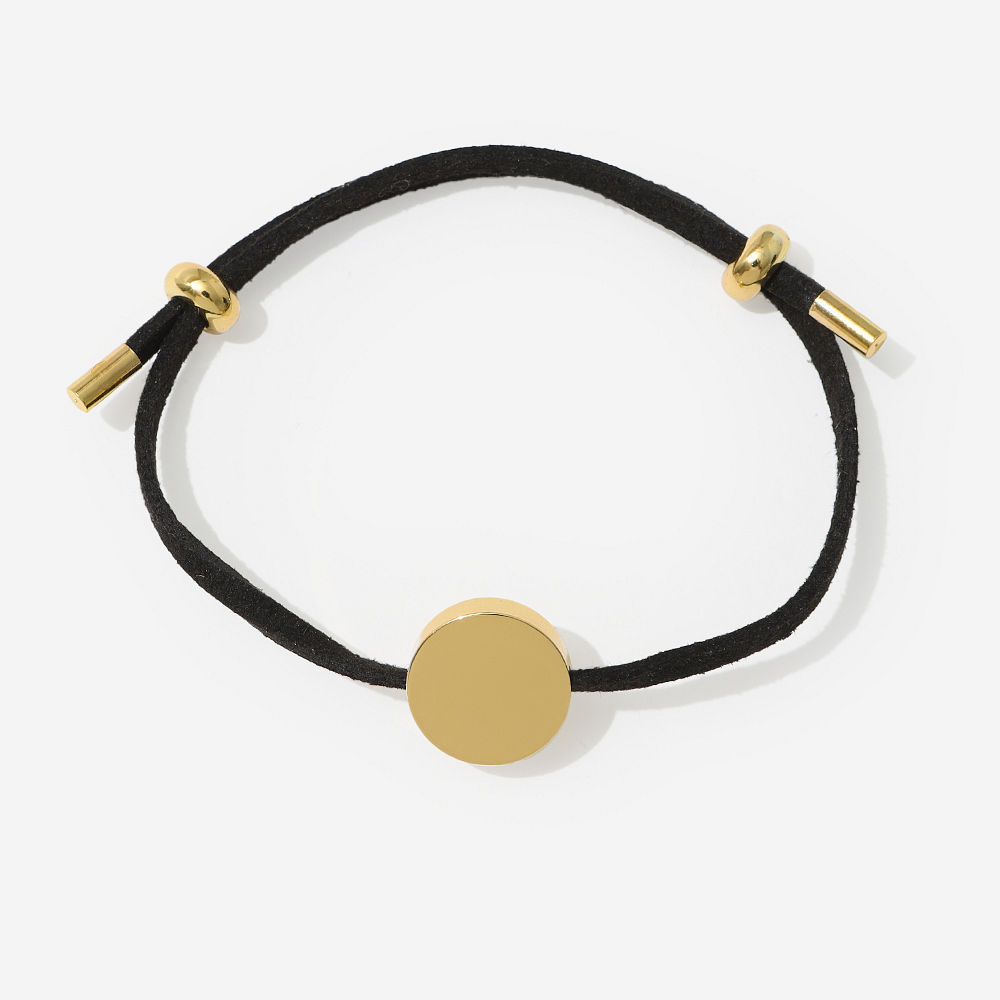 Monogrammed Suede Bracelet with Metal — Marleylilly