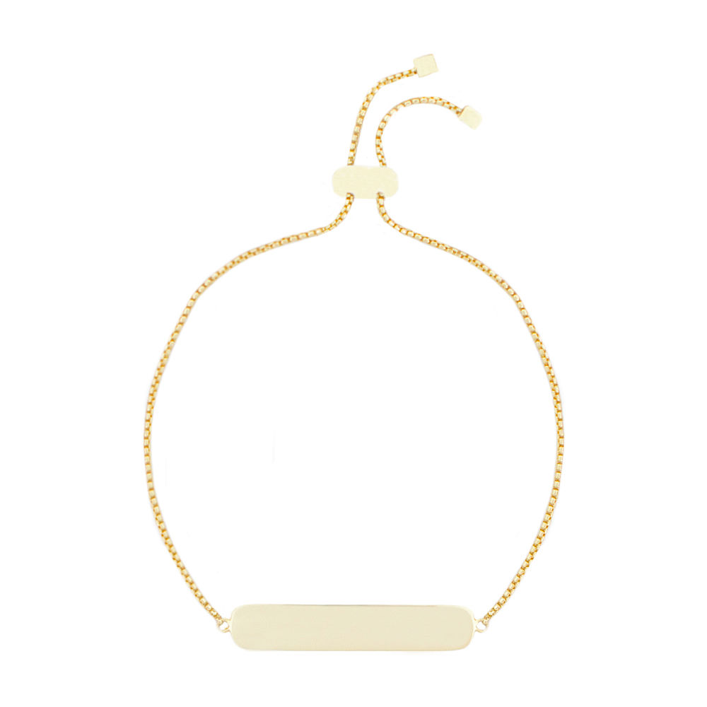 Personalized Adjustable Bar Bracelet - Marleylilly