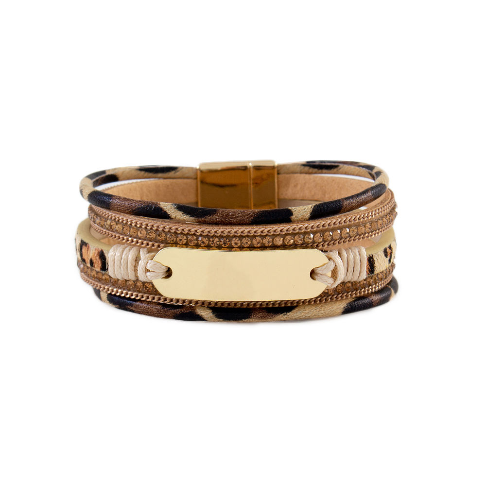 Personalized Leopard Wrap Bracelet – Marleylilly