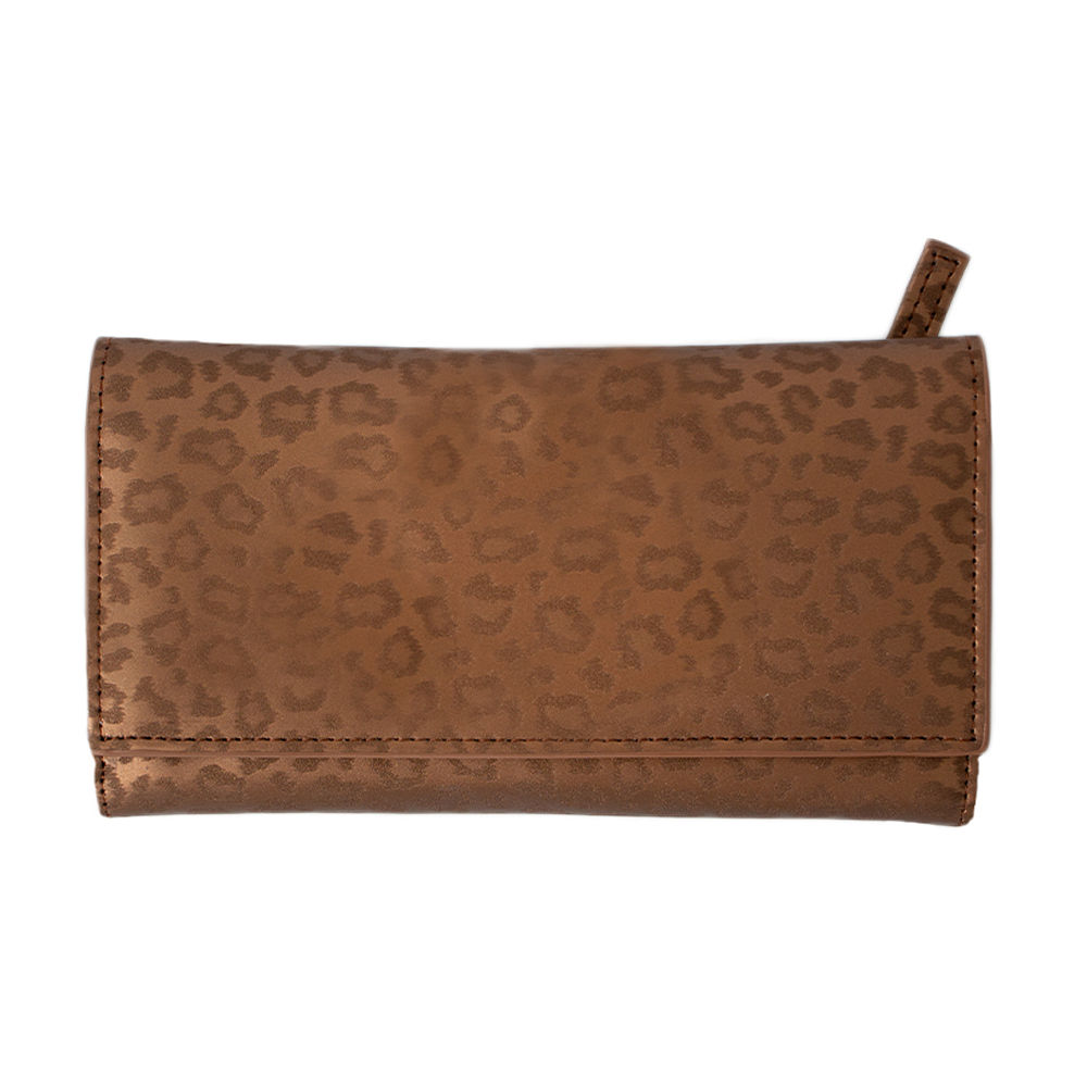 Monogrammed Metallic Leopard Wallet - Marleylilly