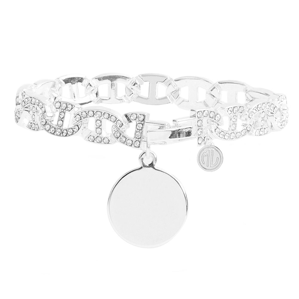 Personalized Chain Link Pave Bracelet - Marleylilly