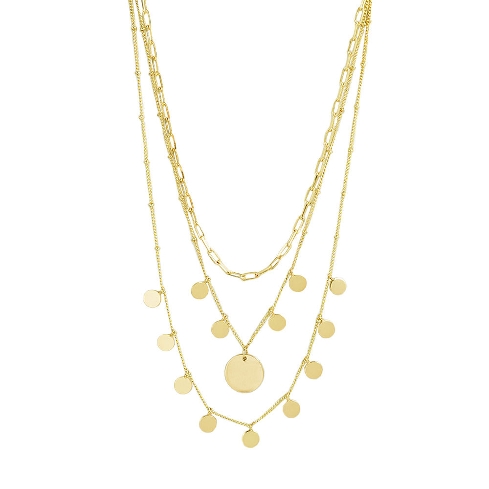 Personalized 3-Layer Necklace | Silver & Gold Options