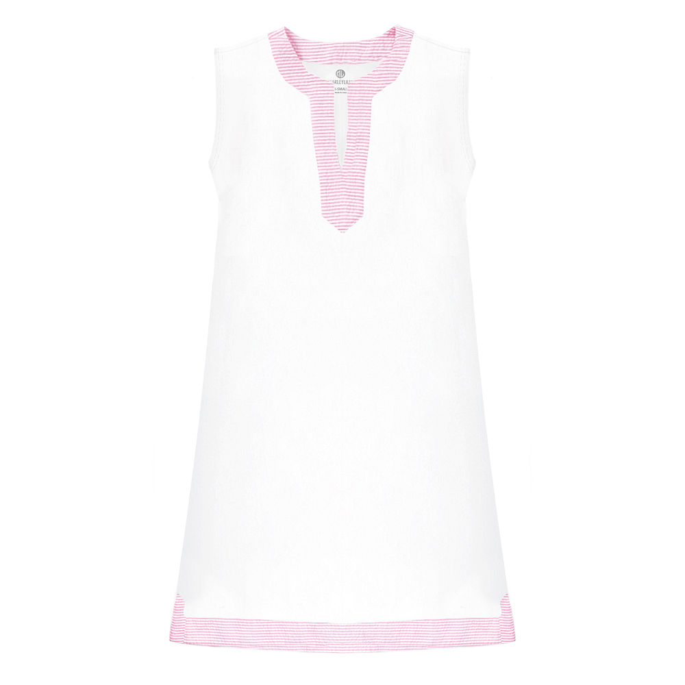 Personalized Sleeveless Seersucker Coverup