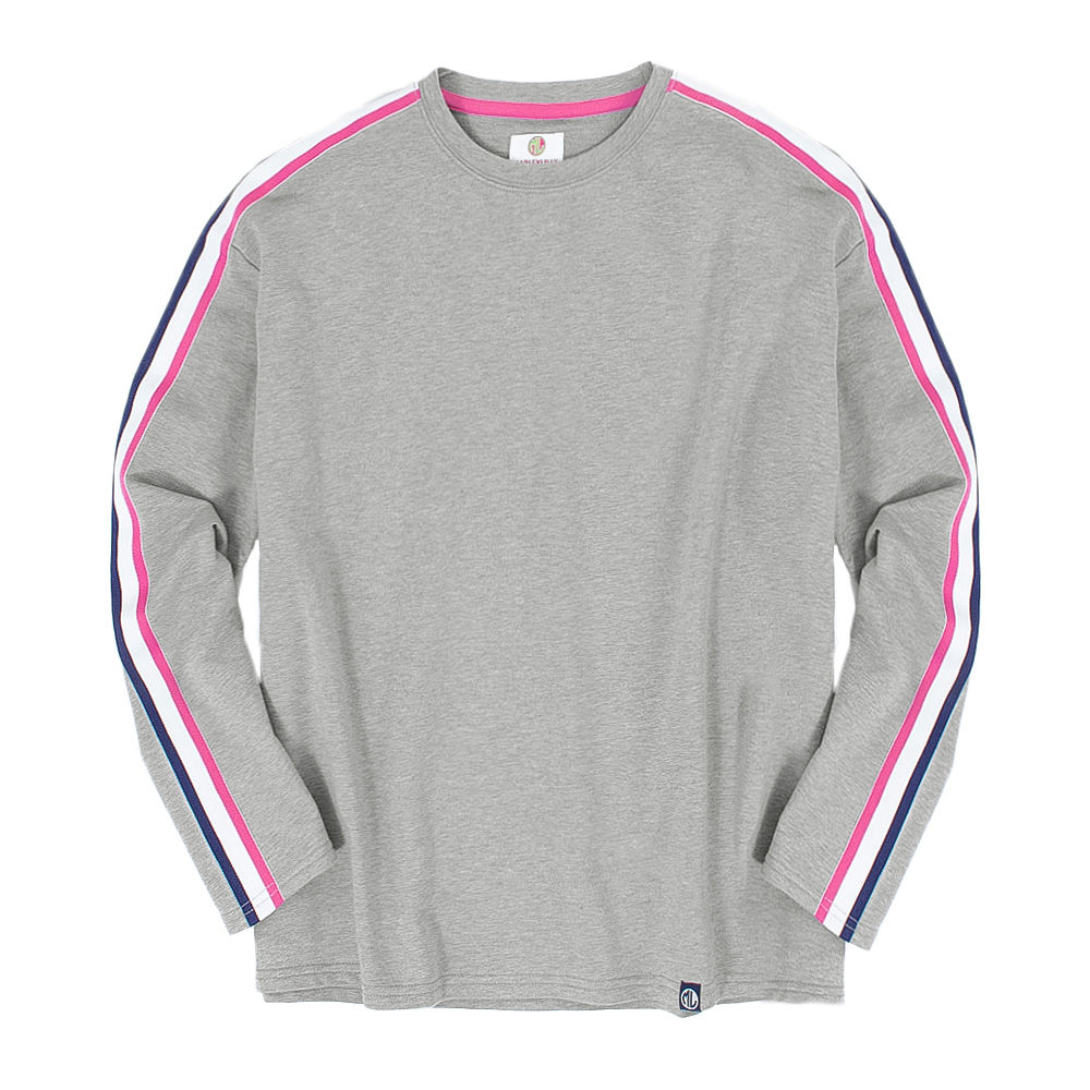 Personalized Striped Sleeve Sweatshirt