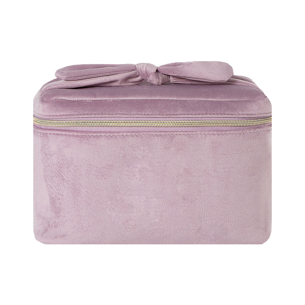 Personalized Velvet Bow Train Case