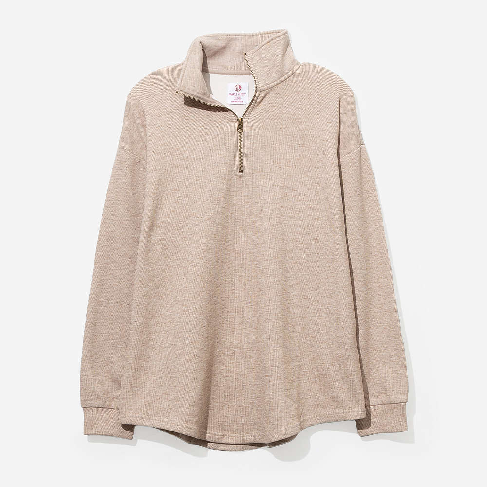 Personalized Heathered Fleece Pullover | Marleylilly