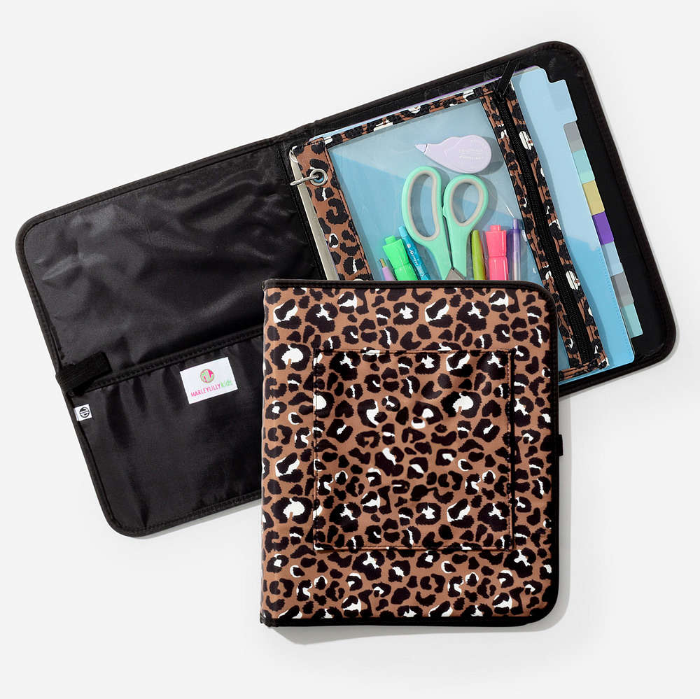 Monogrammed Cheetah School Binder | Marleylily Kids