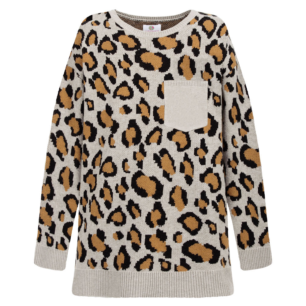 Ladies Personalized Leopard Sweaters - Marleylilly