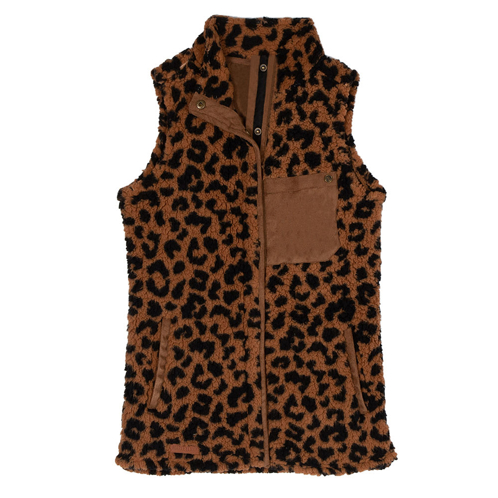 Personalized Leopard Sherpa Vest - Marleylilly