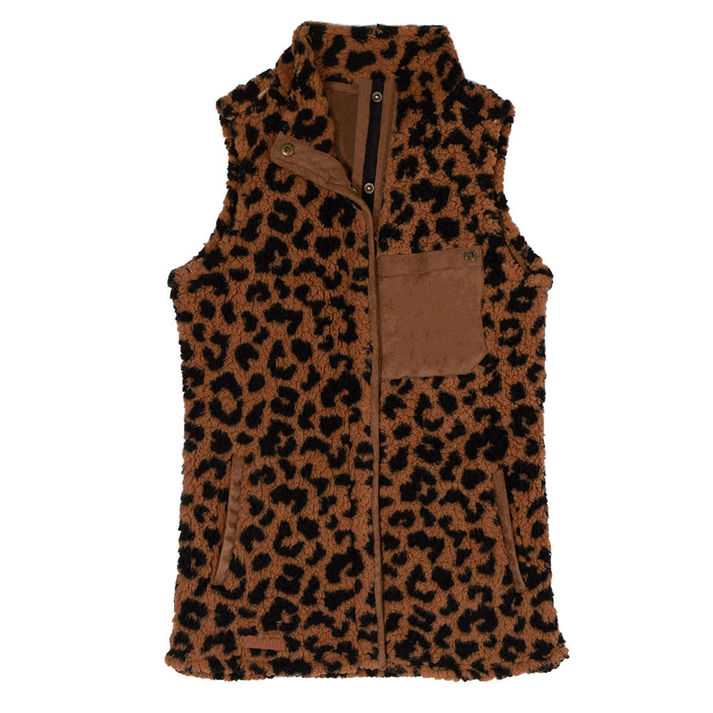Personalized Leopard Sherpa Vest - Marleylilly