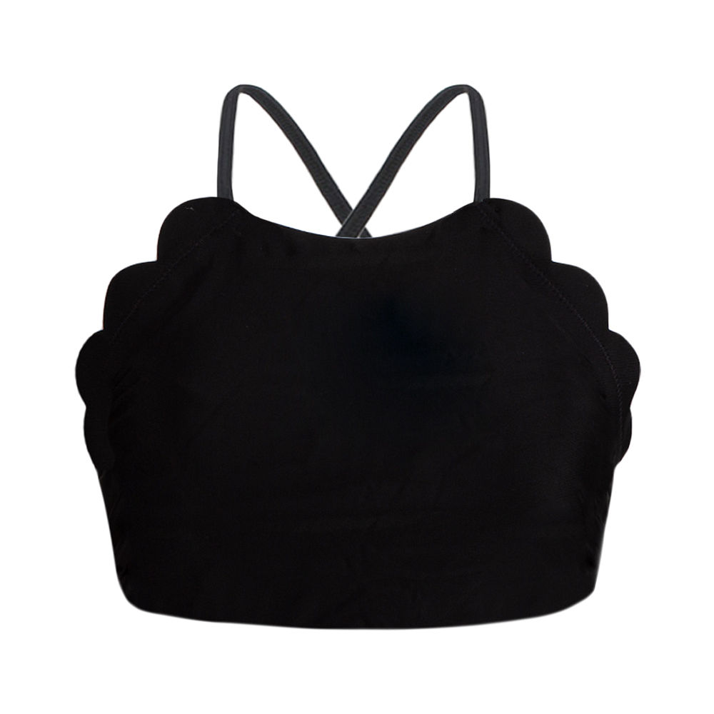 Personalized Scallop High Neck Bikini Top