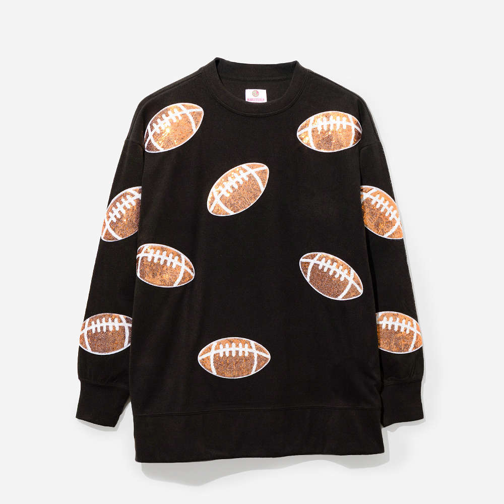 Personalized Sequin Sports Sweatshirt | Marleylilly