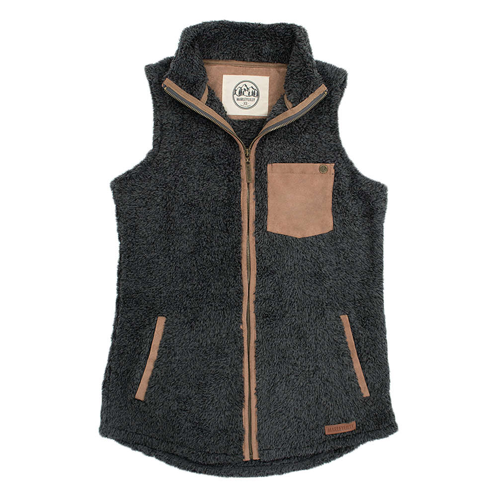 Cozy Monogrammed Sherpa Vest - Marleylilly