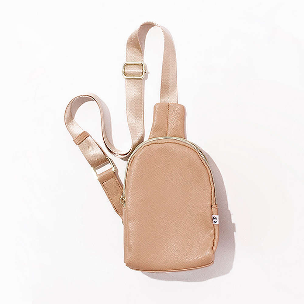 Personalized Faux Leather Sling Bag | Marleylilly