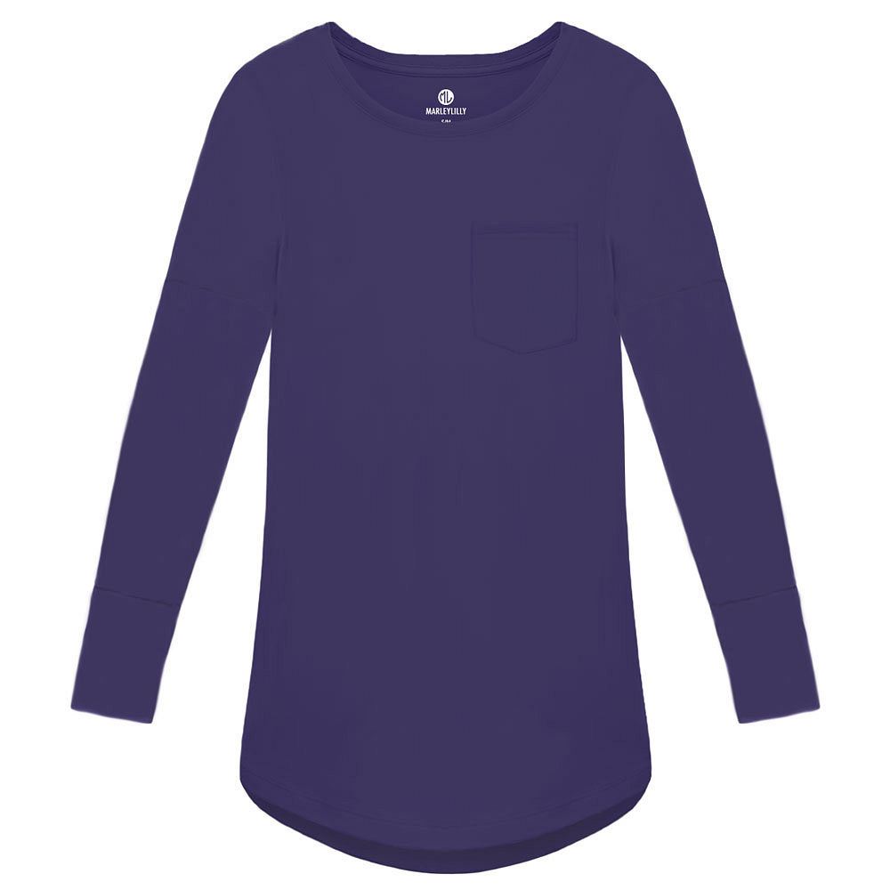 Monogrammed Pullover Boyfriend Tunic Top — Marleylilly