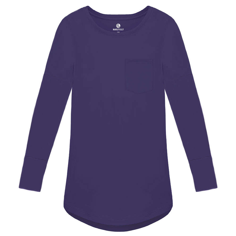 Monogrammed Pullover Boyfriend Tunic Top — Marleylilly