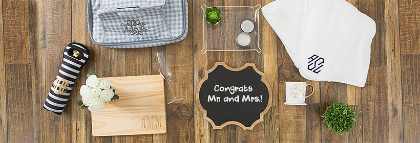 Personalized Wedding Gifts - Bride & Groom - Monogrammed