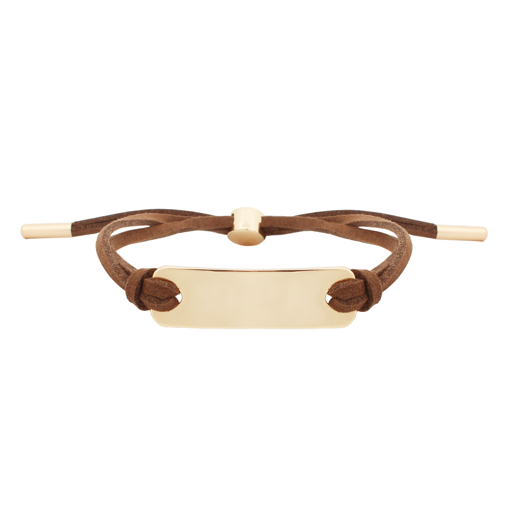 Monogrammed Suede Bracelet with Metal — Marleylilly