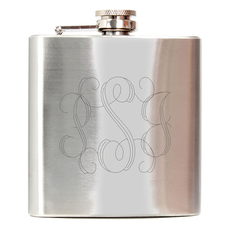 Personalized Silver Flask