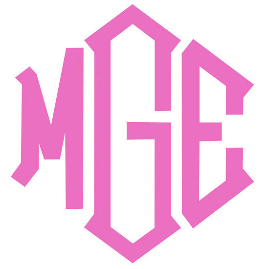 Monogrammed 5 inch Decal Sticker - High-Quality Vinyl | Marleylilly