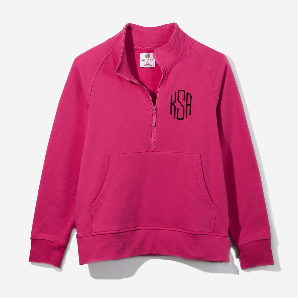 Personalized Quarter Zip Pullover | Marleylilly