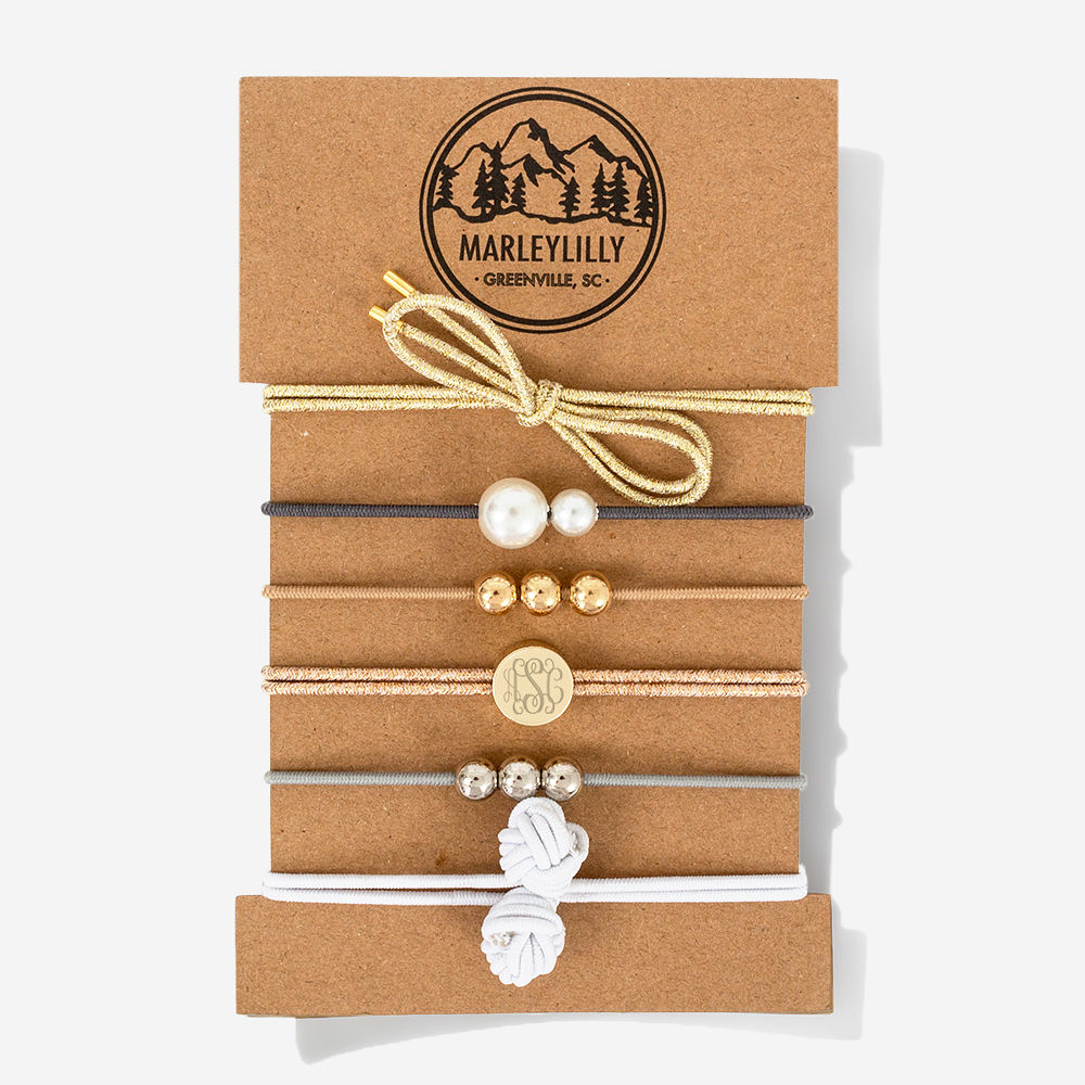 Personalized Hair Ties Set – Marleylilly
