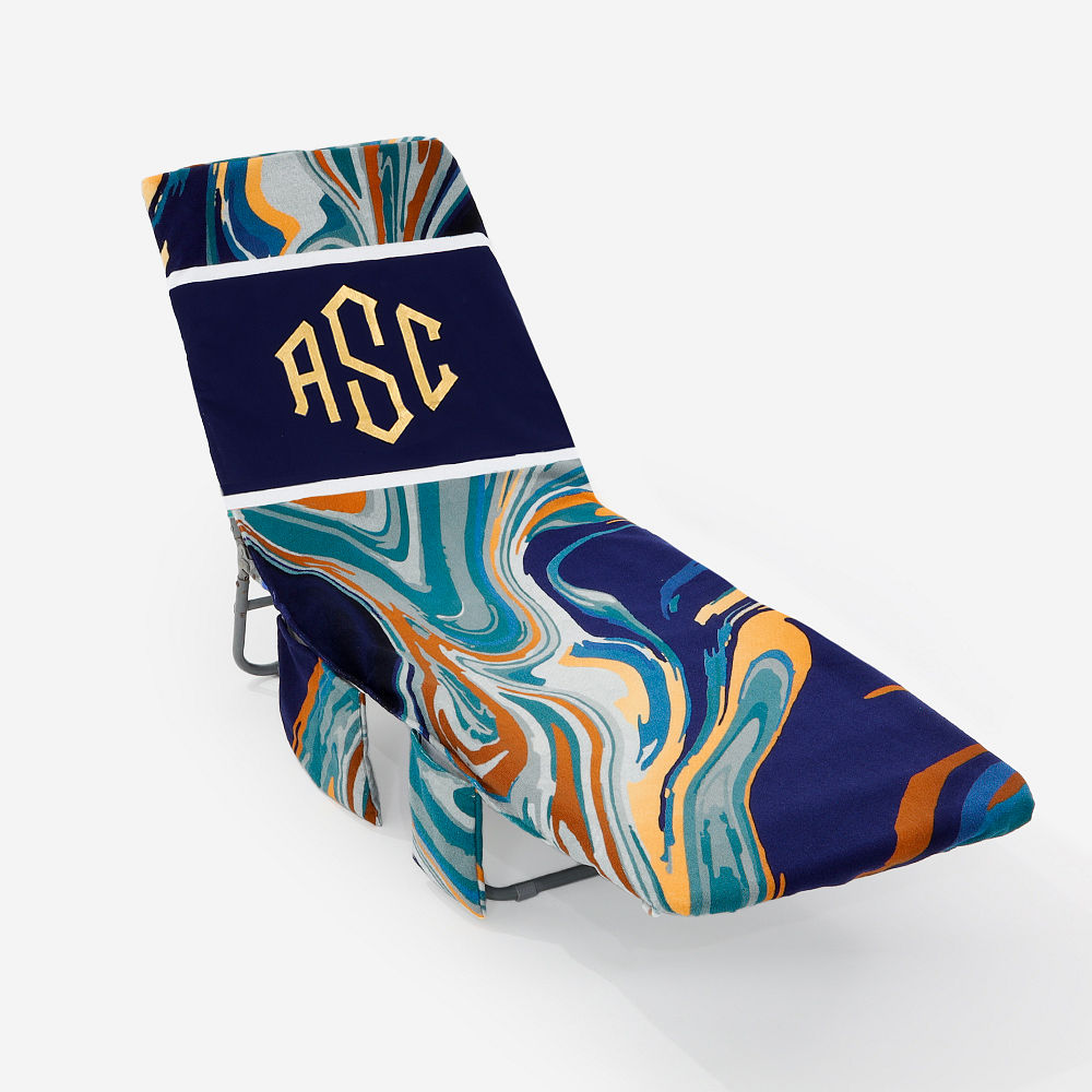 Monogrammed Lounge & Beach Chair Cover - Marleylilly