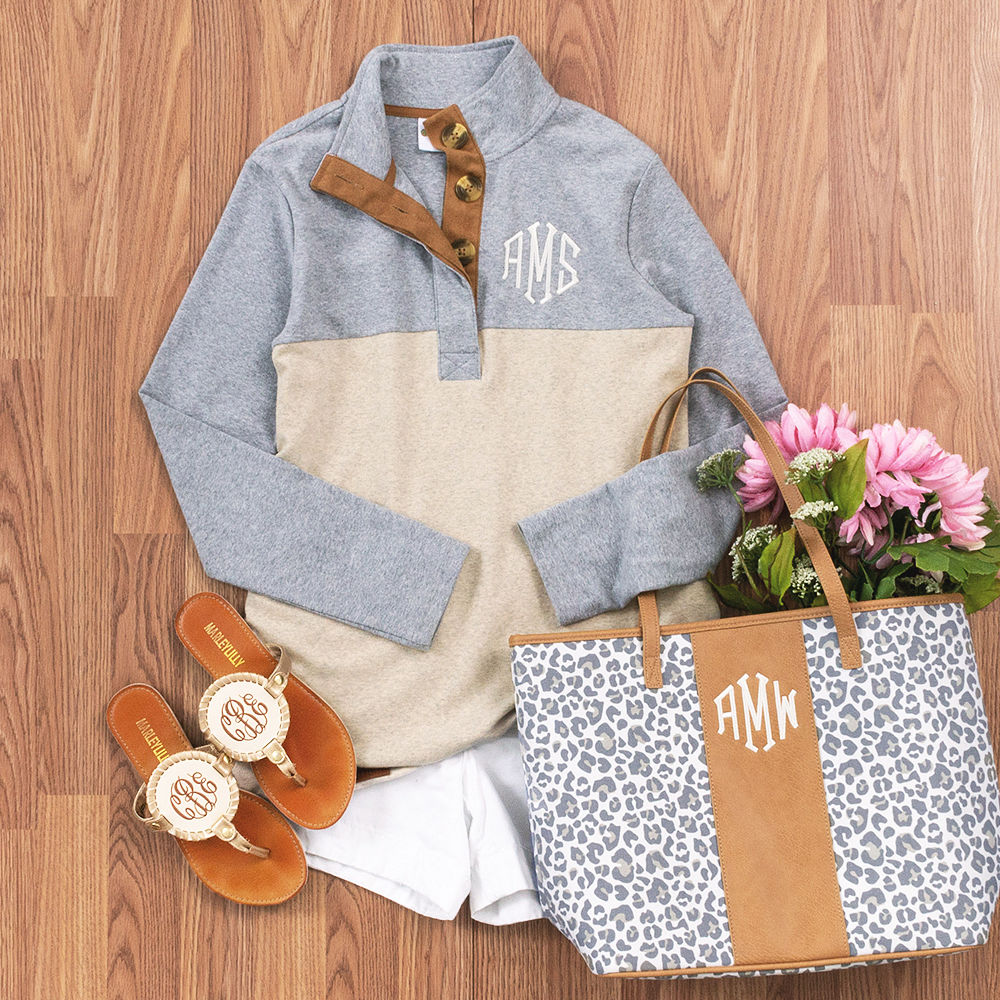 Monogrammed Popover Sweater Tunic - Marleylilly