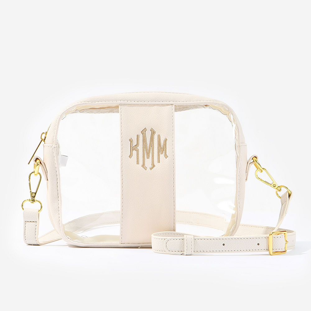 Personalized Clear Stadium Crossbody Bag | Marleylilly