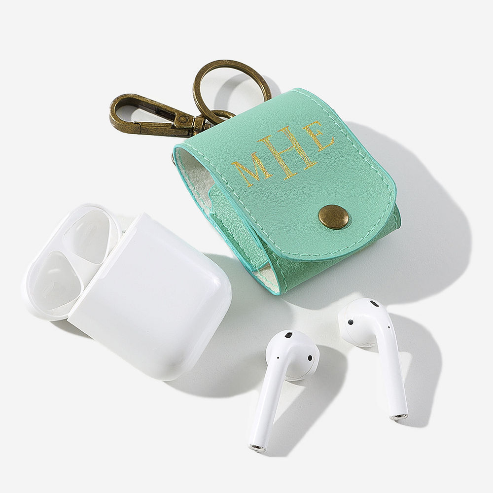 Monogrammed AirPod Case Keychain - Marleylilly