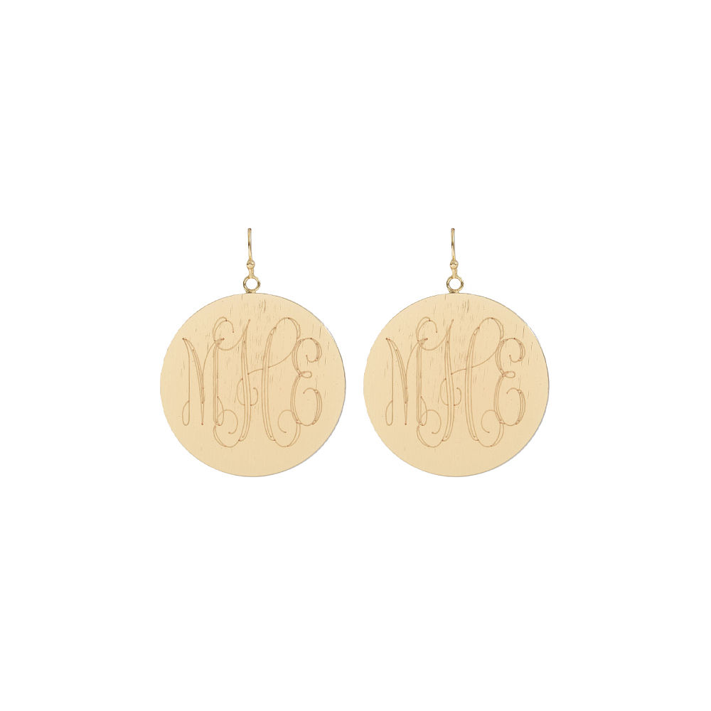 Personalized Brushed Drop Earrings – Marleylilly