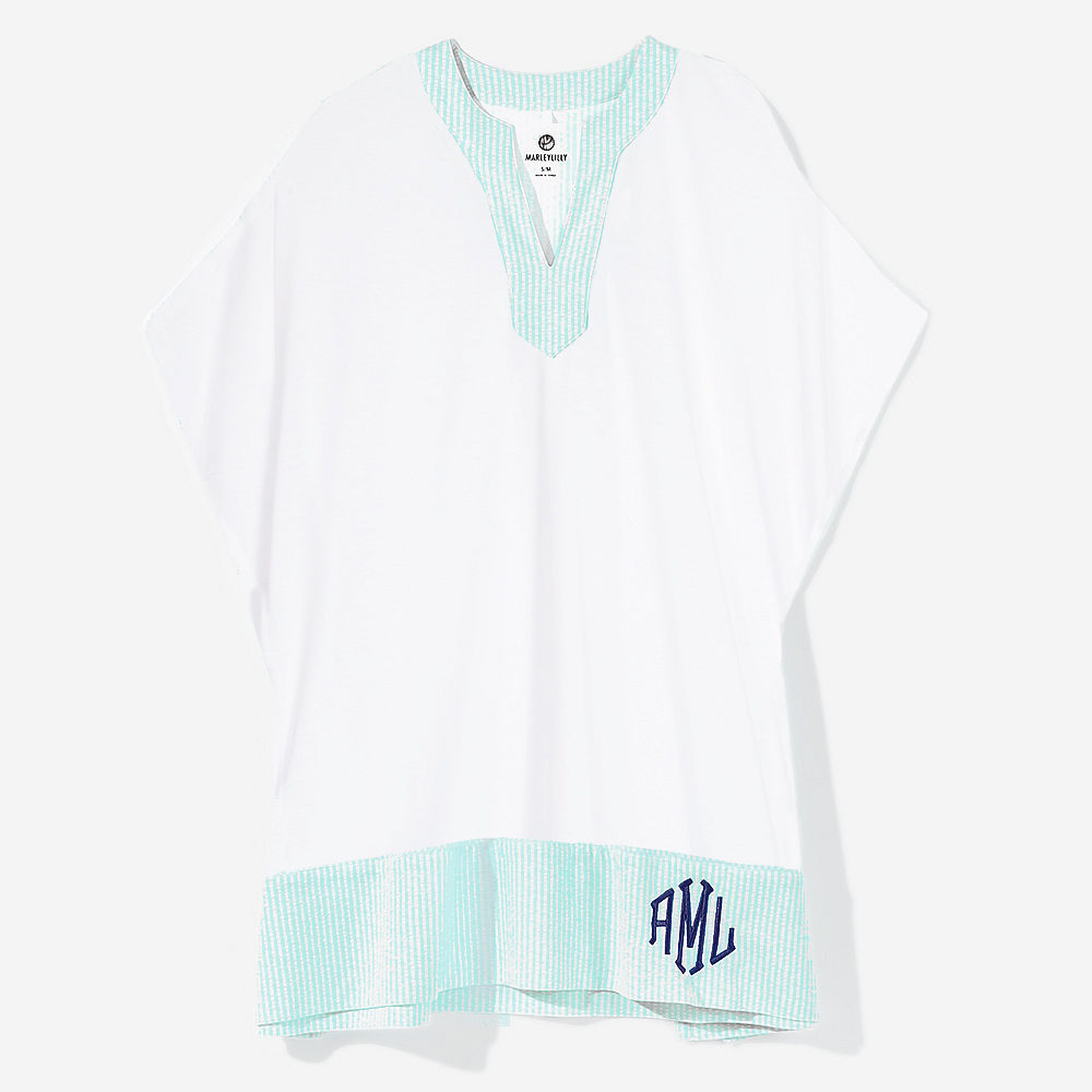 Monogrammed Seersucker Printed Cover Up | Marleylilly