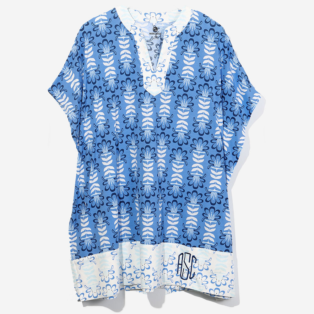 Monogrammed Seersucker Printed Cover Up | Marleylilly
