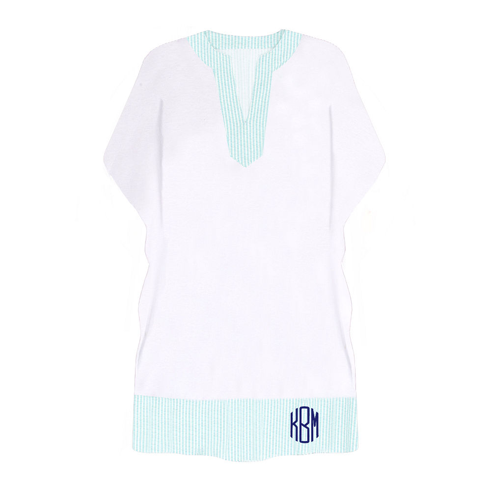 Monogrammed Seersucker Printed Cover Up – Marleylilly