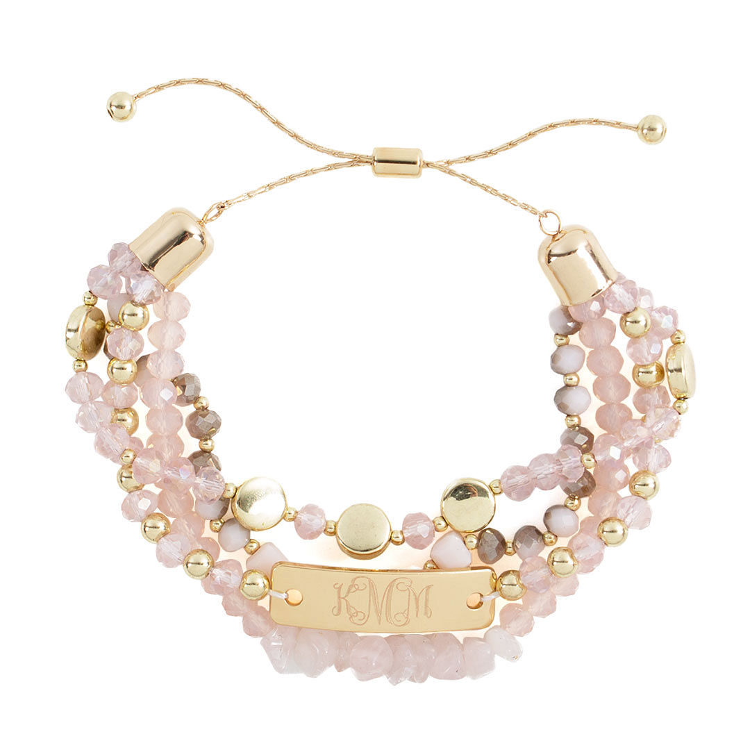 Personalized Beaded Bracelet Stack