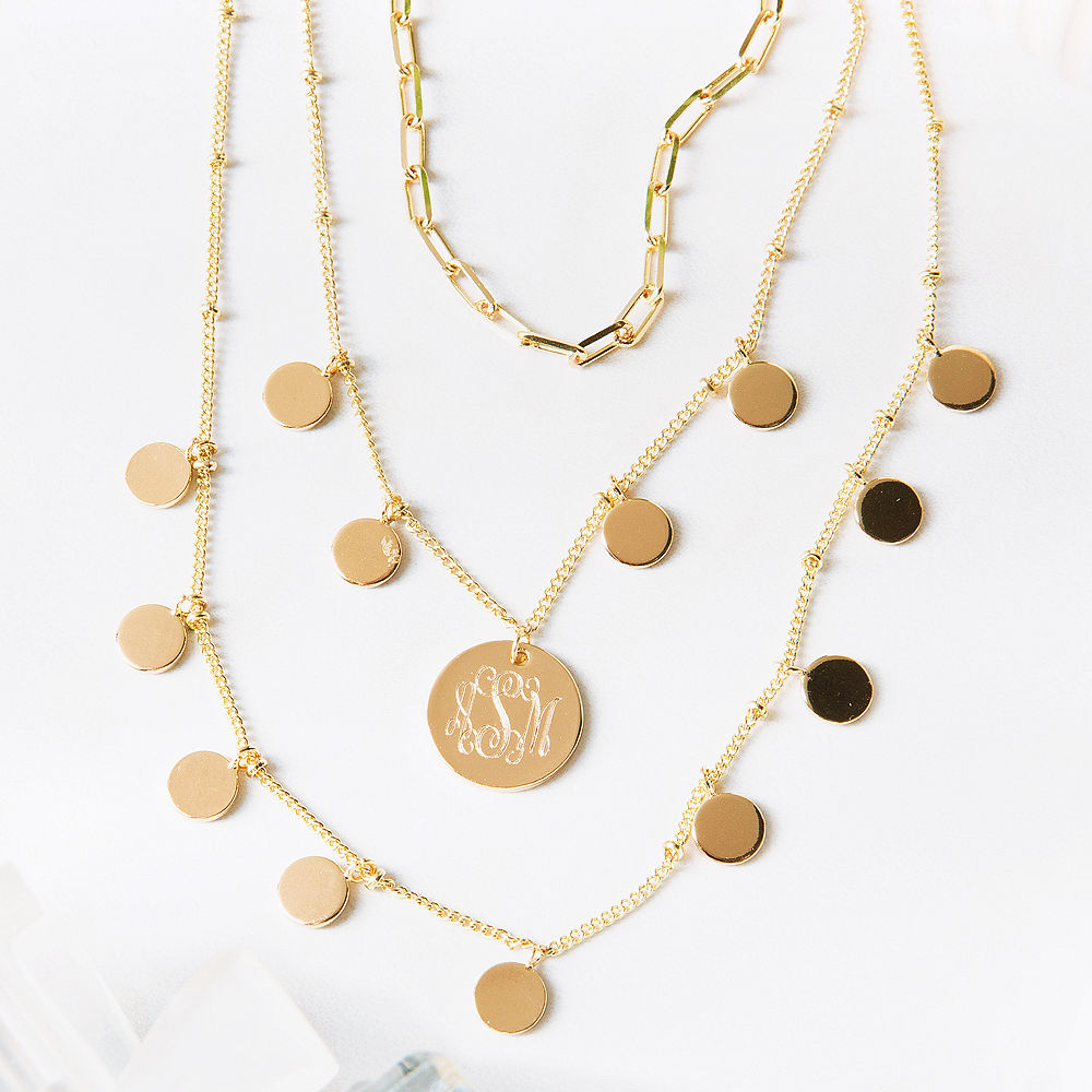 Personalized 3-Layer Necklace | Silver & Gold Options