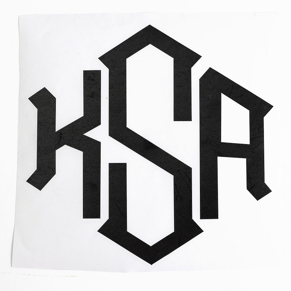 Monogrammed 8 inch Decal Sticker - Indoor & Outdoor Use | Marleylilly