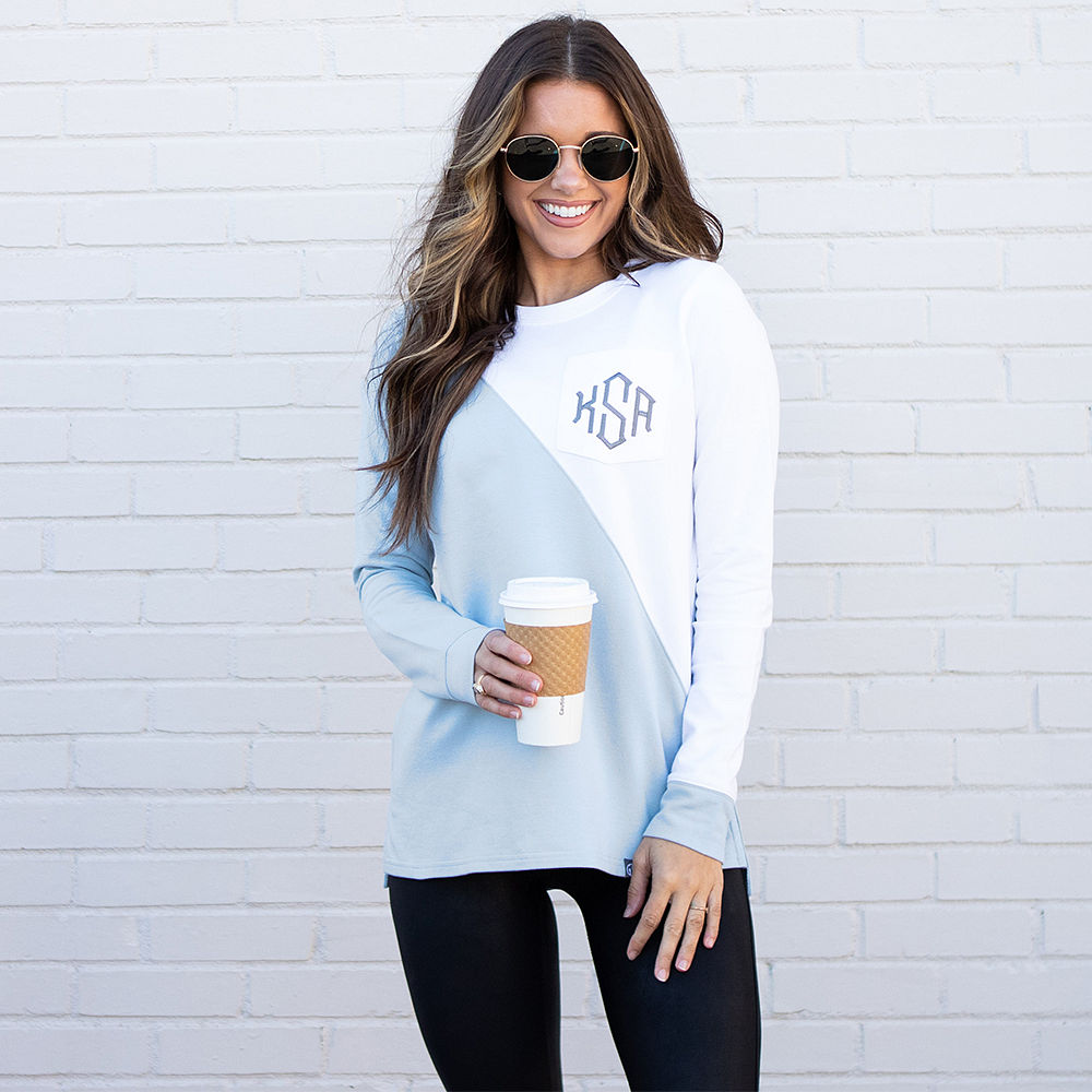 Personalized Colorblock Sweatshirt