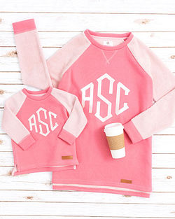 Monogrammed Kids Raglan Sweatshirt