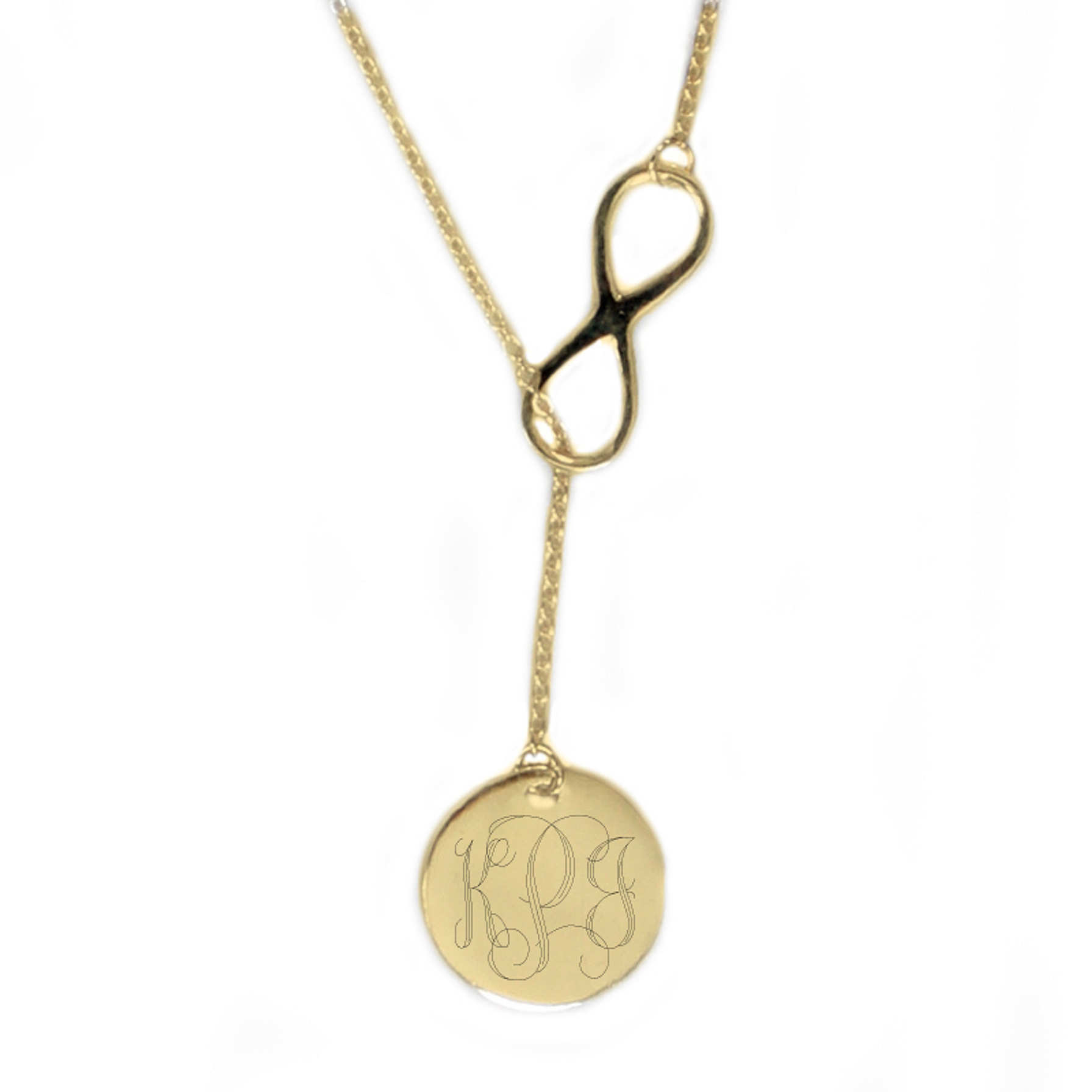 Monogrammed Infinity Necklace