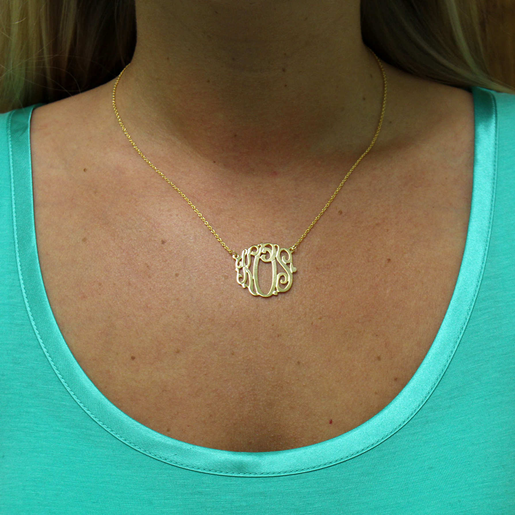 Sterling Silver Monogrammed Signature Necklace - Marleylilly
