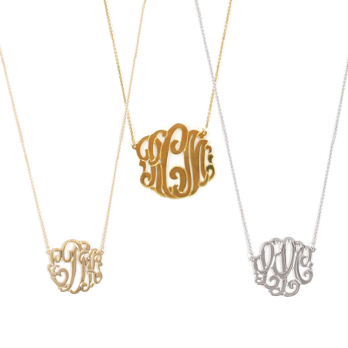 Sterling Silver Monogrammed Signature Necklace - Marleylilly
