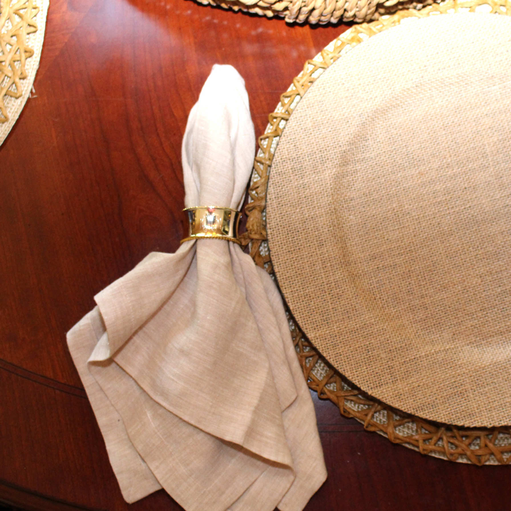 Monogrammed Napkin Ring Set