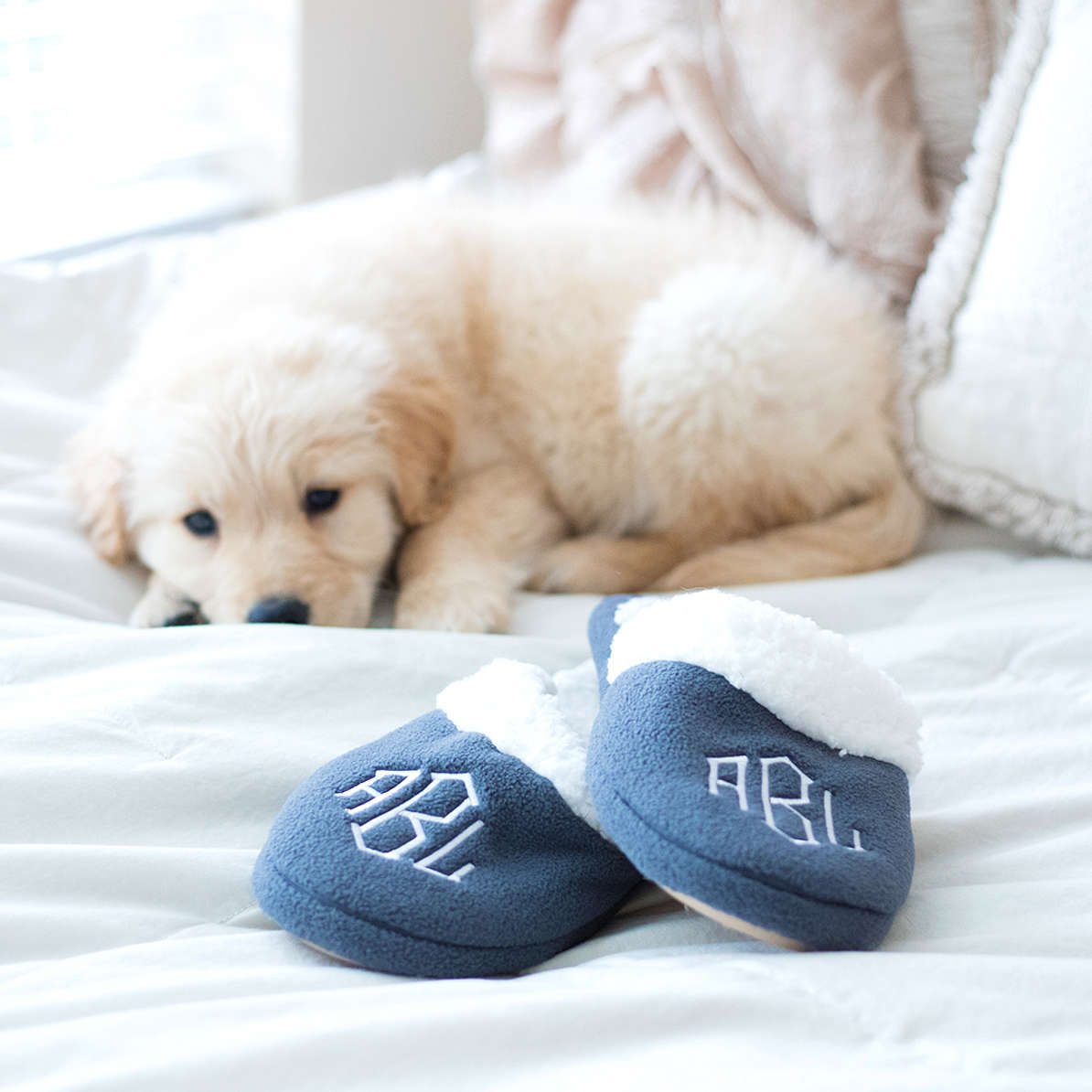 Monogrammed Slippers for Women — Marleylilly Monogrammed Slippers for Women — Marleylilly